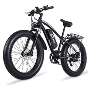 CEAYA Electric Bike Adults,1000W 48V 17Ah Battery 26'' Fat tire Electric Bicycle,7-Speed,Up to 40 Miles,Snow Beach Mountain E Bike