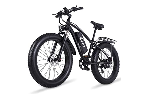 CEAYA Electric Bike Adults,1000W 48V 17Ah Battery 26'' Fat tire Electric Bicycle,7-Speed,Up to 40 Miles,Snow Beach Mountain E Bike