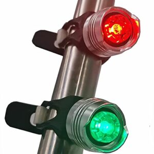 aluminum portable led boating lights, led navigation lights for boat bow or stern,backup lights for kayak pontoon yacht dinghy (green-red)