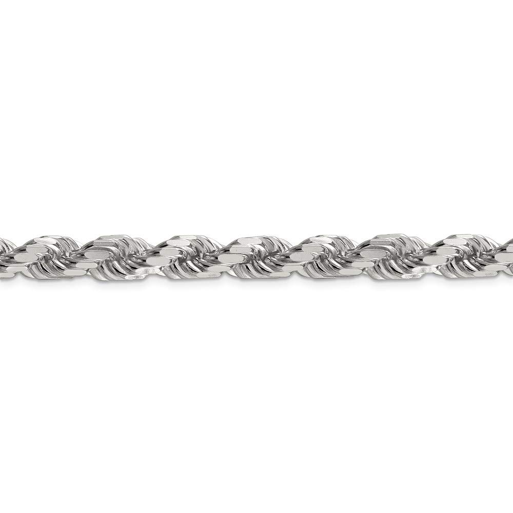 Sterling Silver 8mm Diamond-cut Rope Chain 22in 8mm style QDC170-22