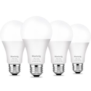 led 12v light bulb, 100w equivalent, soft white 2700k, 13w 1200 lumens, 12 volt ac/dc, non-dimmable, e26 base, low voltage light bulbs for boat, rv, shed, off grid cabin, and solar power, 4-pack