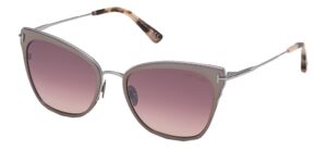 tom ford faryn ft 0843 shiny dark ruthenium/burgundy 56/19/140 women sunglasses