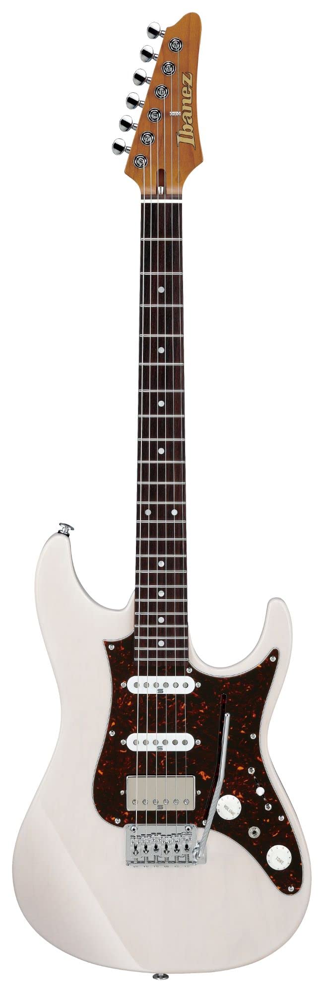 Ibanez AZ2204N Prestige 6-String Electric Guitar (Antique White Blonde, Right-Handed) with Case