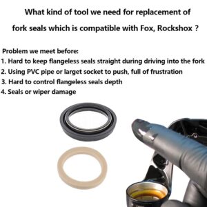 Dust Seal Installation Tool Fork Dust Seal Driver Dust Wiper Installation Tool Guide Compatible with Fox Rockshox Suspension Fork Lower Leg in 30mm 32mm 34mm 35mm 36mm 40mm (Size 32)