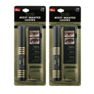 pack of 2 milani most wanted lashes lavish lift & curl mascara, black 110