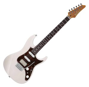 ibanez az2204n prestige 6-string electric guitar (antique white blonde, right-handed) with case