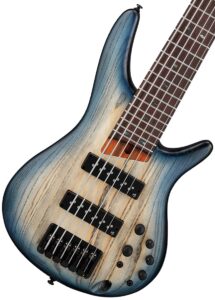 ibanez standard sr606e bass guitar - cosmic blue starburst flat