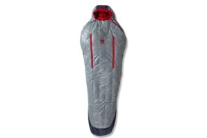 nemo kayu | men's 15 degree down sleeping bag, titanium/stoke, regular