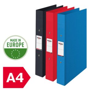 Rexel Choices Ring Binder Pack 3 , A4, 25mm (Black, red, Blue)