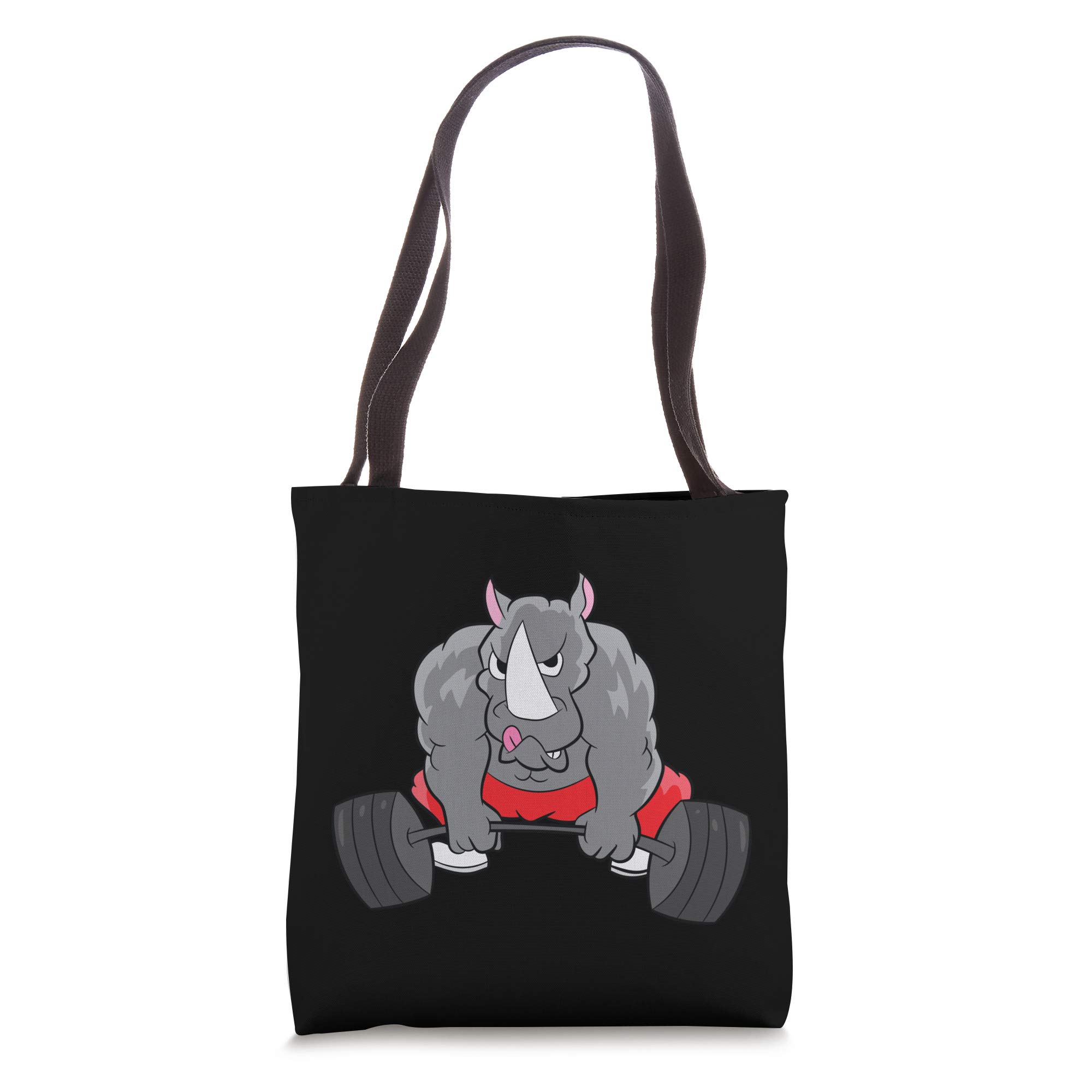 Rhino Weightlifting Gym Rhinoceros Powerlifting Rhino Tote Bag