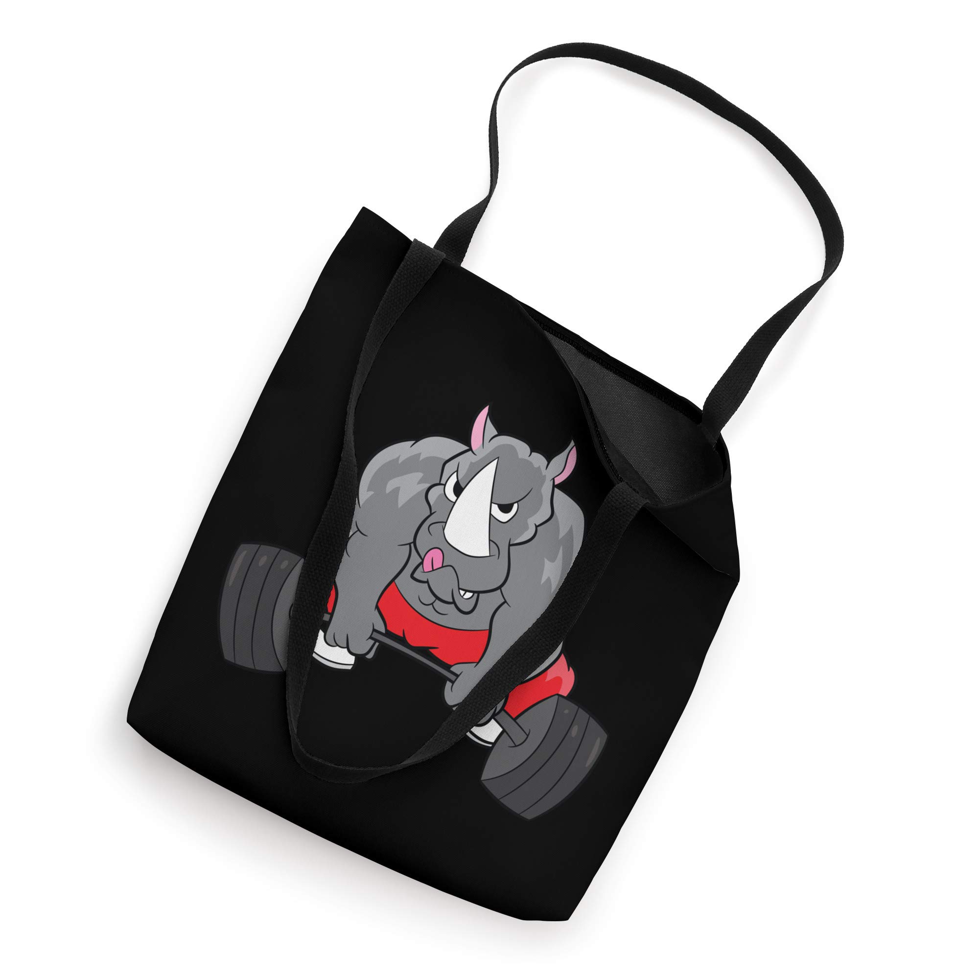 Rhino Weightlifting Gym Rhinoceros Powerlifting Rhino Tote Bag