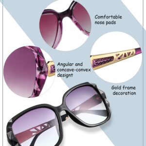 7 Pairs Oversized Sunglasses Women Sparkling Frame Classic Ladies Sunglasses Polarized Square Sunglasses