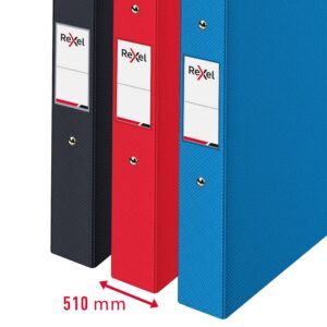 Rexel Choices Ring Binder Pack 3 , A4, 25mm (Black, red, Blue)