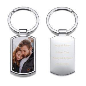 zysta custom keychain llaveros personalizados photo keychain personalized free engraving name message colorful picture keychains alloy renctangle pendant keychain keyring for men women friend