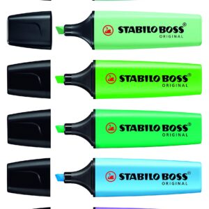 STABILO Highlighter BOSS ORIGINAL & Pastel - Wallet of 6 - Assorted Colours