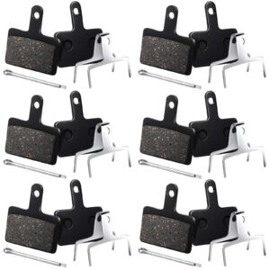 hestya 6 pair bike brake pad compatible with trp tektro shimano deore br-m575 m525 m515 t615 t675 m505 m495 m486 m485 m475 m465 m447 m446 m445 m416 m415 m395 m375 m315 m355 c601 (copper semi metallic)