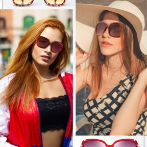 7 Pairs Oversized Sunglasses Women Sparkling Frame Classic Ladies Sunglasses Polarized Square Sunglasses