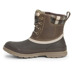 muck women's originals duck lace boot, walnut/brown, size 10