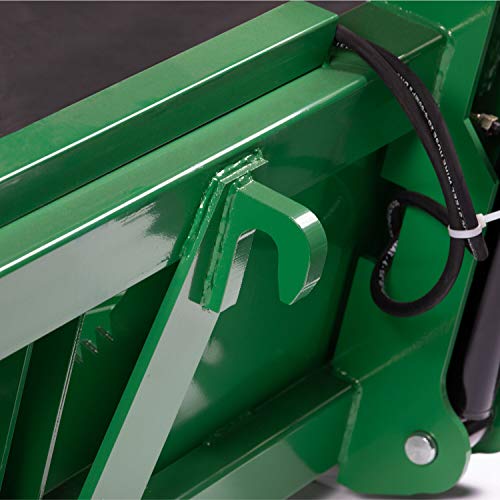 Titan Attachments 84" Global Euro HD Grapple Rack Attachment Fits John Deere Tractors, 3000 PSI Dual Cylinders, for Picking Up and Moving Rocks, Logs, Brush, Debris