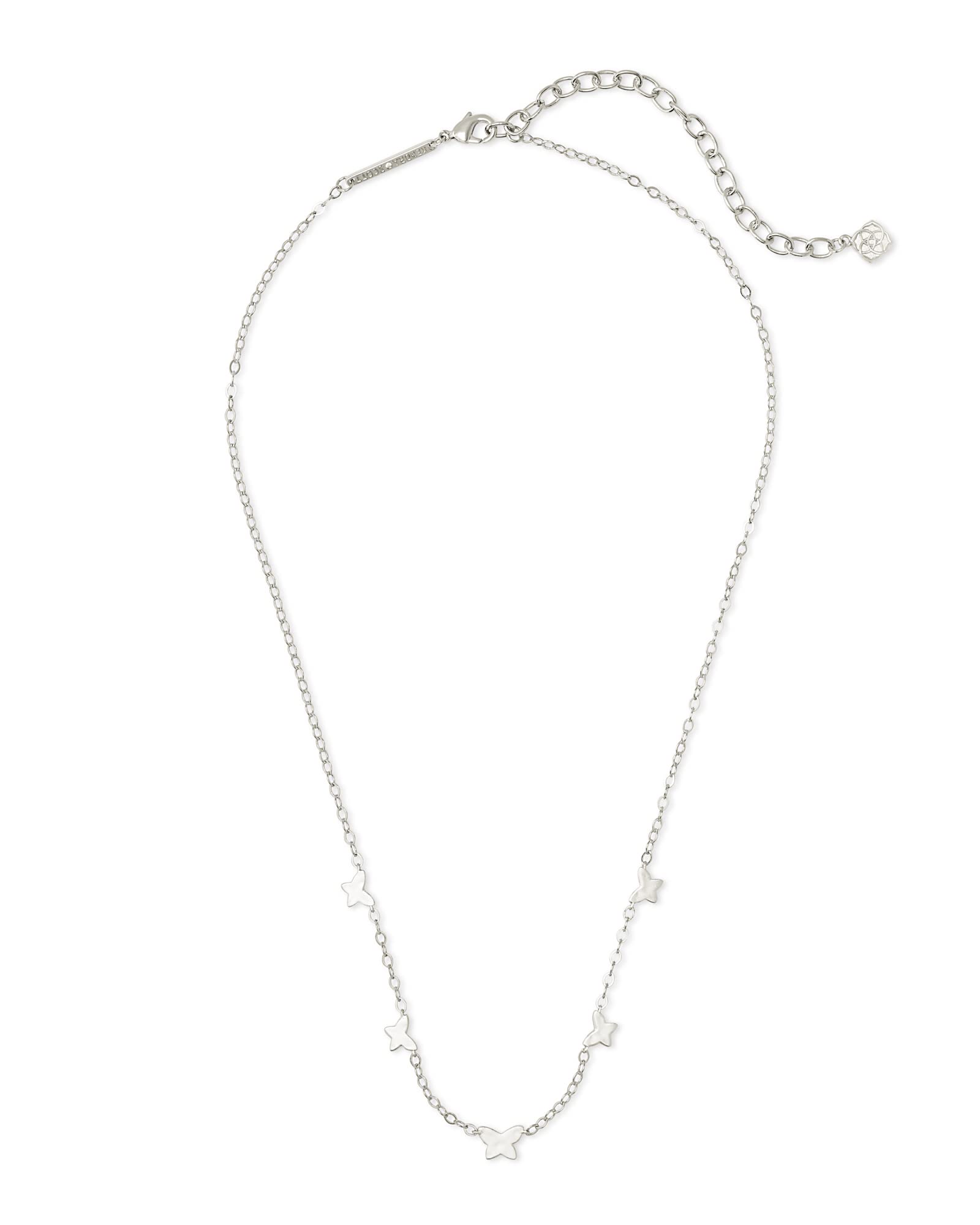 Kendra Scott Lillia Butterfly Strand Necklace in Rhodium-Plated Brass, Fashion Jewelry for Women