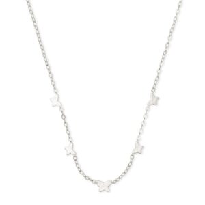 Kendra Scott Lillia Butterfly Strand Necklace in Rhodium-Plated Brass, Fashion Jewelry for Women