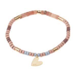 scout curated wears - intention charm bracelet - rhodonite/gold