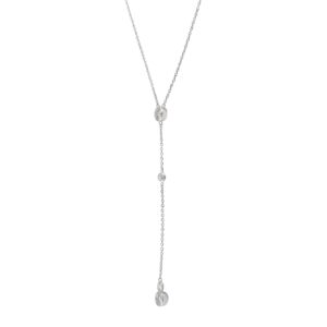 Silpada 'Marvel Lariat' Cubic Zirconia Pendant Necklace in Sterling Silver, 16" + 2"