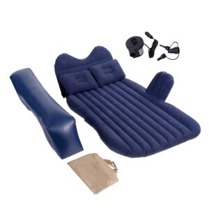 car air mattress, inflatable car mattress for back seat, car bed with air pump, home sleeping pad (tm blue)