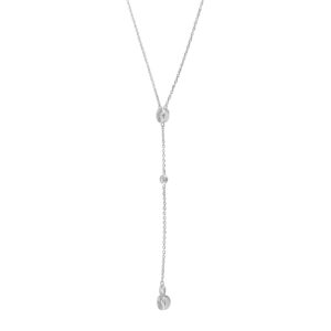 Silpada 'Marvel Lariat' Cubic Zirconia Pendant Necklace in Sterling Silver, 16" + 2"