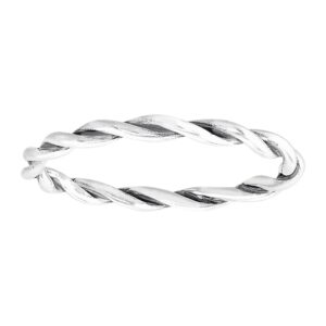 silpada 'yorkshire twist' ring in sterling silver, size 6, size 6