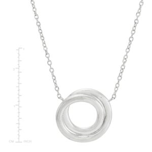 Silpada 'Karma Swirl' Pendant Necklace in Sterling Silver, 18" + 2"