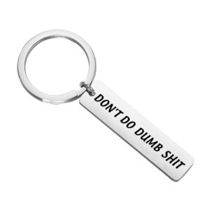 cyting funny keychain drive safe keychain don't do dumb shit funny graduation gift for family friends