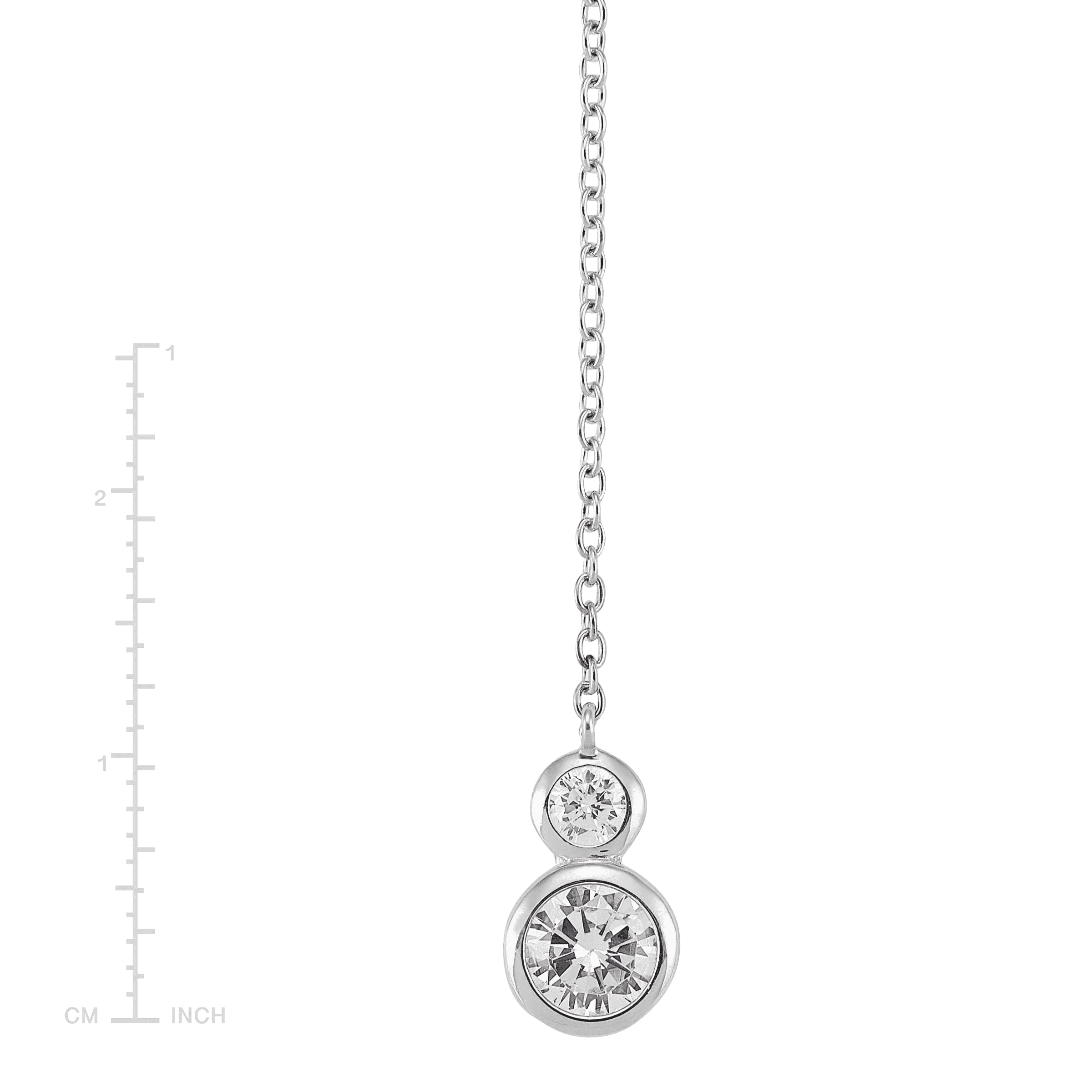 Silpada 'Marvel Lariat' Cubic Zirconia Pendant Necklace in Sterling Silver, 16" + 2"