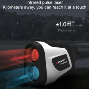 Golf Rangefinder Telescope 6X Laser Ranger Finder with Golf Slope, Rechargeable Range Finder for Hunting Shooting Golfing 756 Yards, Laser Rangefinder with Flag Pole Locking Vibration