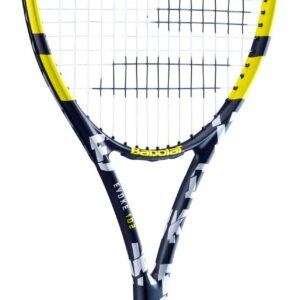 Babolat Evoke 105 Strung Tennis Racquet, Black/Yellow (4 3/8" Grip)