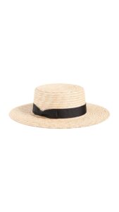 lack of color women's spencer boater hat, natural/black, s