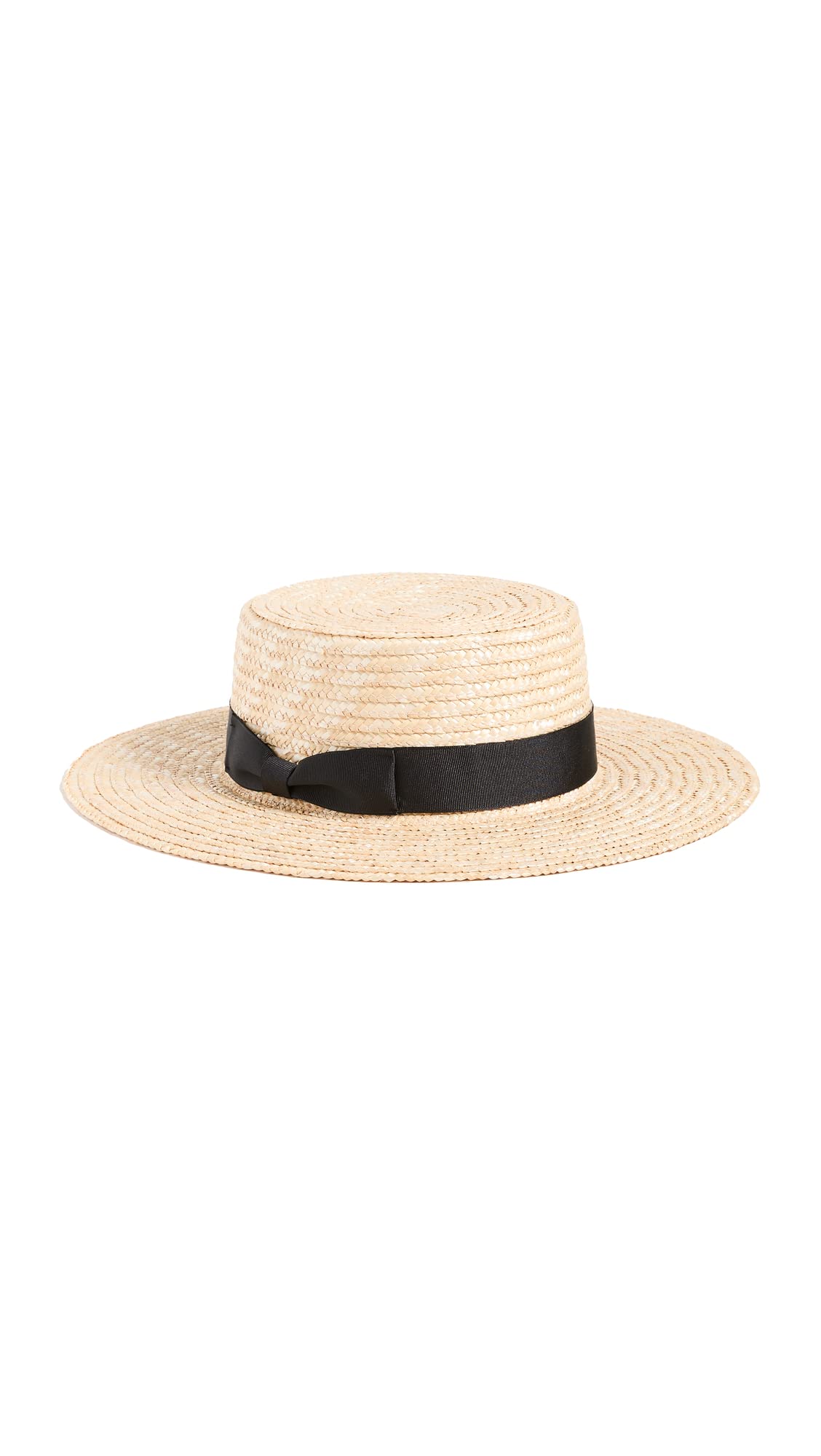 Lack of Color Women's Spencer Boater Hat, Natural/Black, S