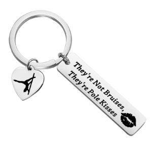 potiy pole dancing keychain pole dancer jewelry they’re not bruises they’re pole kisses keychain stripper keychain (keychain)