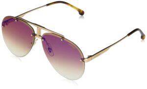 carrera 1032/s pilot sunglasses, gold/brown blue mirrored, 62mm, 12mm