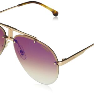 Carrera 1032/S Pilot Sunglasses, Gold/Brown Blue Mirrored, 62mm, 12mm