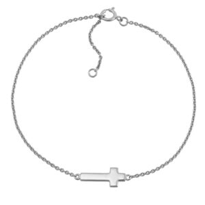 Silpada 'Simplex Cross' Chain Bracelet in Sterling Silver, 7" + 1"