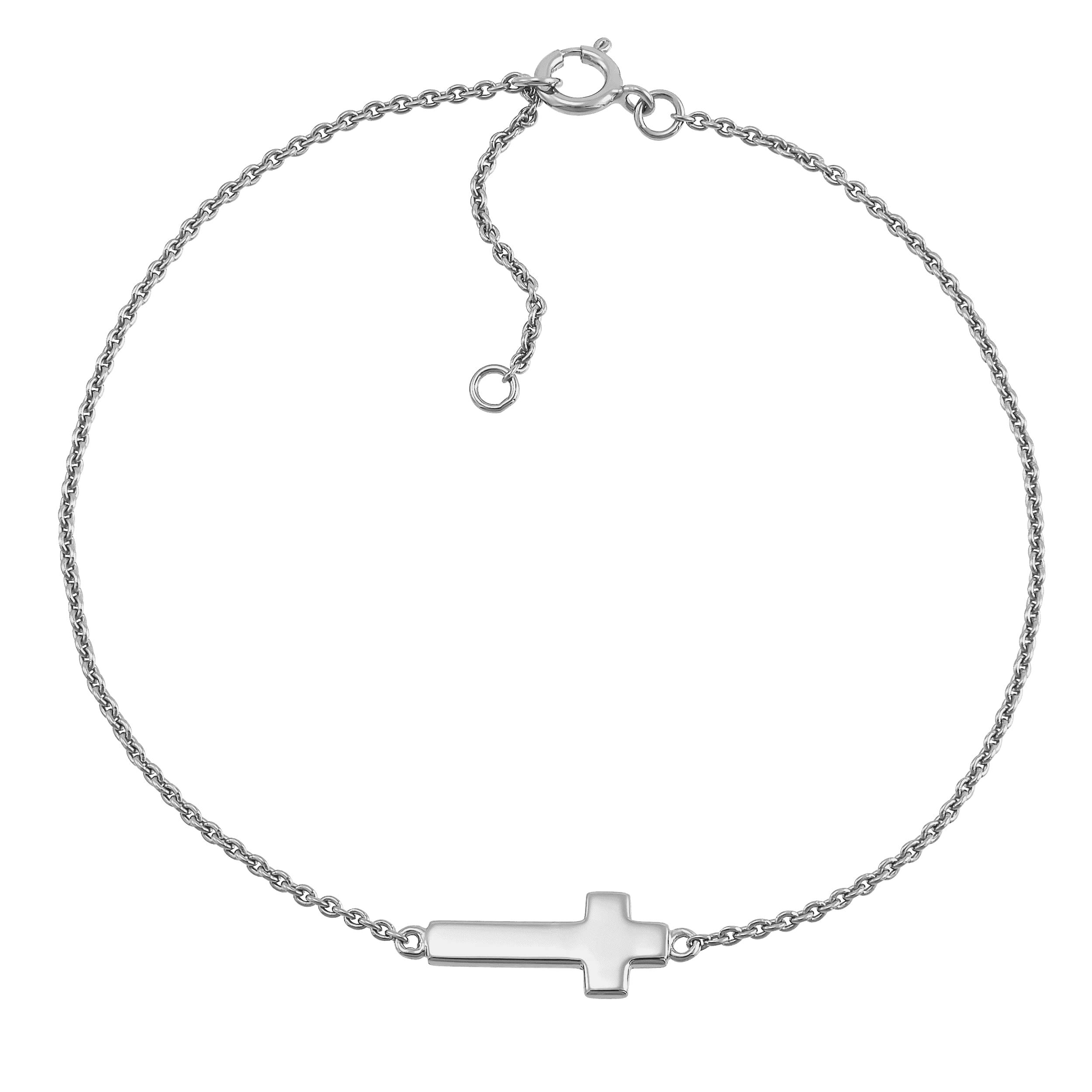 Silpada 'Simplex Cross' Chain Bracelet in Sterling Silver, 7" + 1"