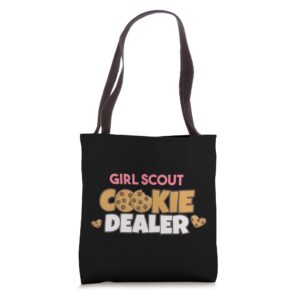 cookie seller scouting cookie dealer scout tote bag