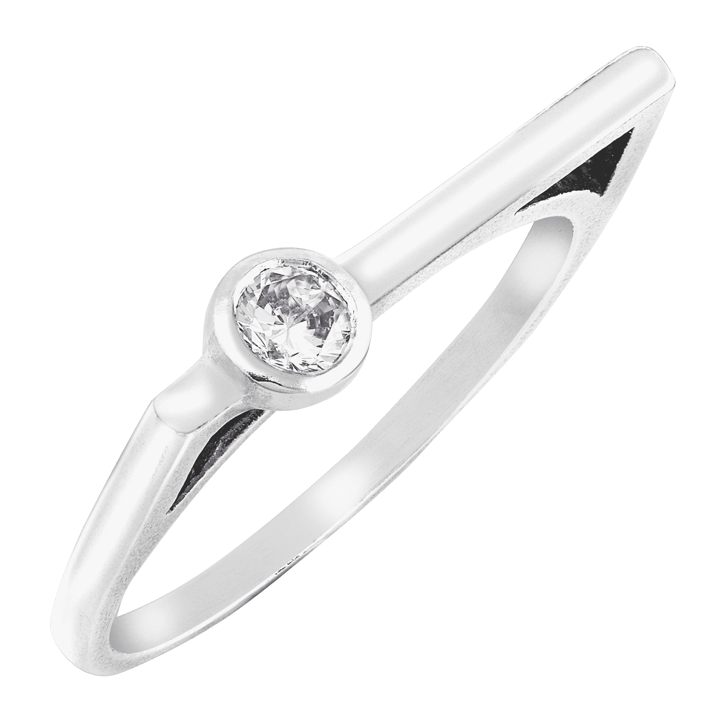 Silpada 'Parker Bar' Cubic Zirconia Ring in Sterling Silver, Size 8, Size 8