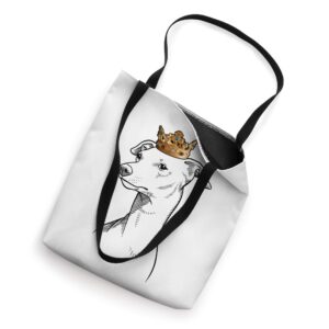 Italian Greyhound Dog Wearing Crown Tote Bag