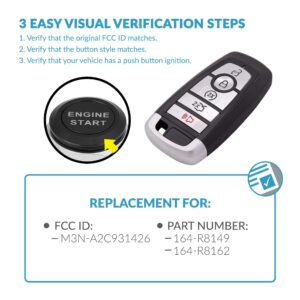 Keyless2Go Replacement for 5 Button Proximity Smart Key for Ford M3N-A2C931426 164-R8149