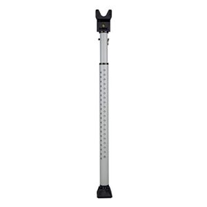 sabre adjustable door security bar with vibration detecting alarm, 115db alarm audible up to 1,100 ft (335 m), adjusts to fit most hinged & sliding doors, rubberized foot for strong grip, collapsible