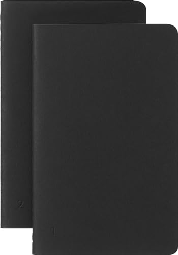 Moleskine Cahier Soft Cover Smart Notebook, Ruled/Lined, Pocket (3.5" x 5.5") Black, Compatible w/ Moleskine Smart Pen, 56 Pages