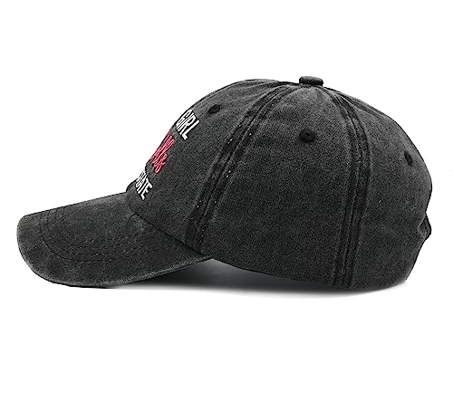 Waldeal Women's This Girl Real Estate Baseball Cap Adjustable Washed Twill Cotton Dad Hat Black