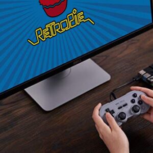 8Bitdo Sn30 Pro USB Wired Gamepad for Switch, Windows & Raspberry Pi(Gray Edition)